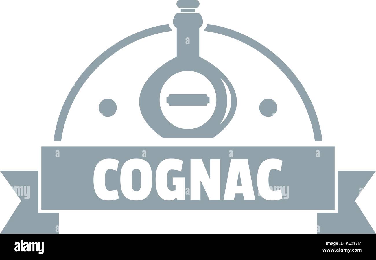 Glass cognac logo, simple gray style Stock Vector Image & Art - Alamy