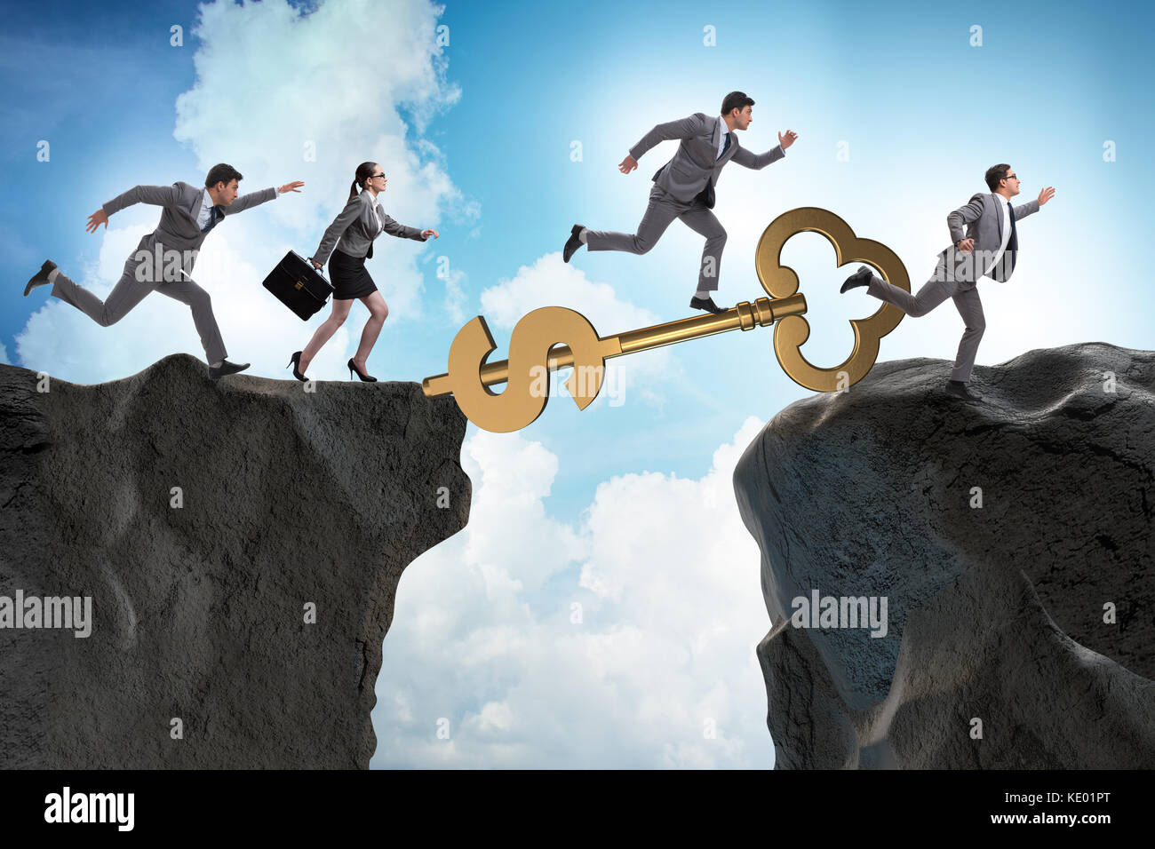 Concept of key to financial success and prosperity Stock Photo - Alamy