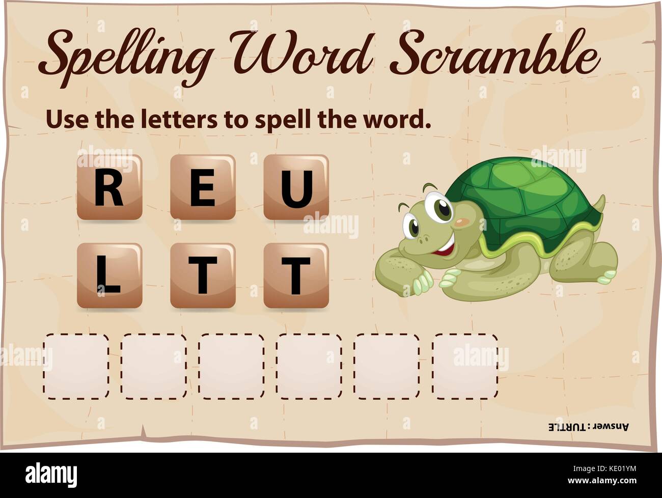 Turtle word Stock Vector Images - Alamy