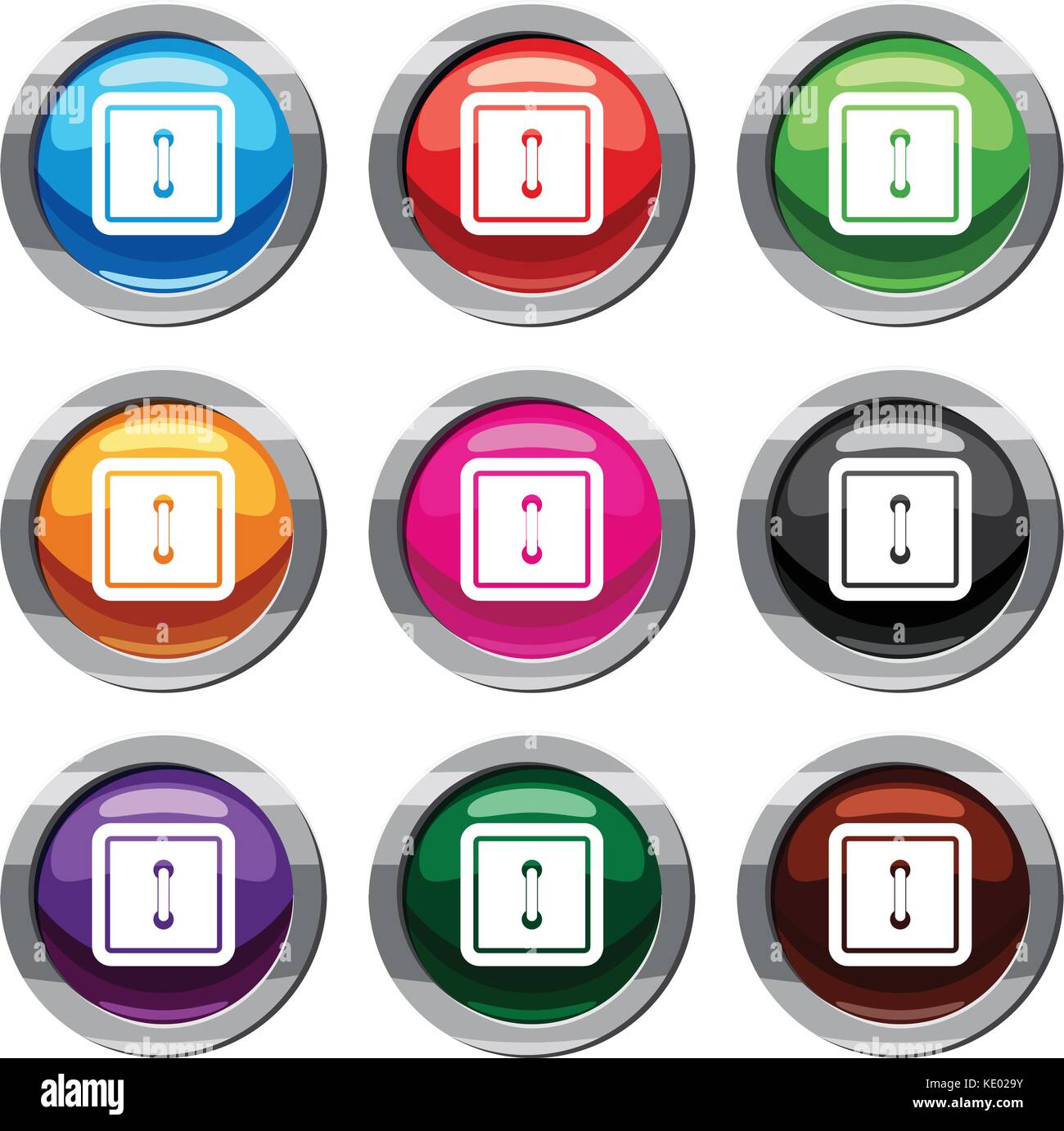 Sewn square button set 9 collection Stock Vector Image & Art - Alamy