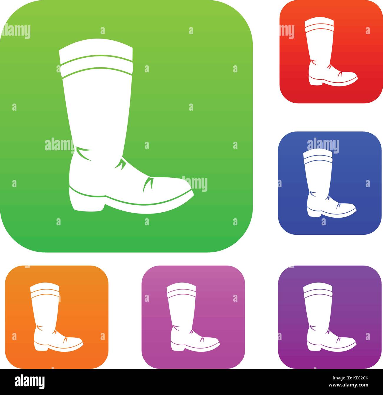Cowboy boot set color collection Stock Vector Image & Art - Alamy