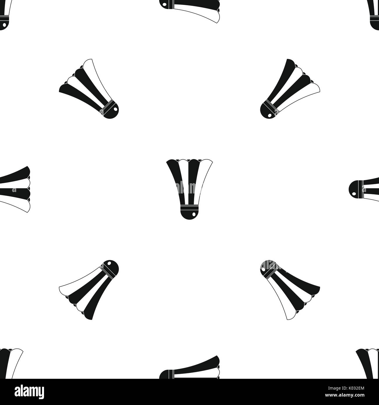 Black and white shuttlecock pattern seamless black Stock Vector Image ...