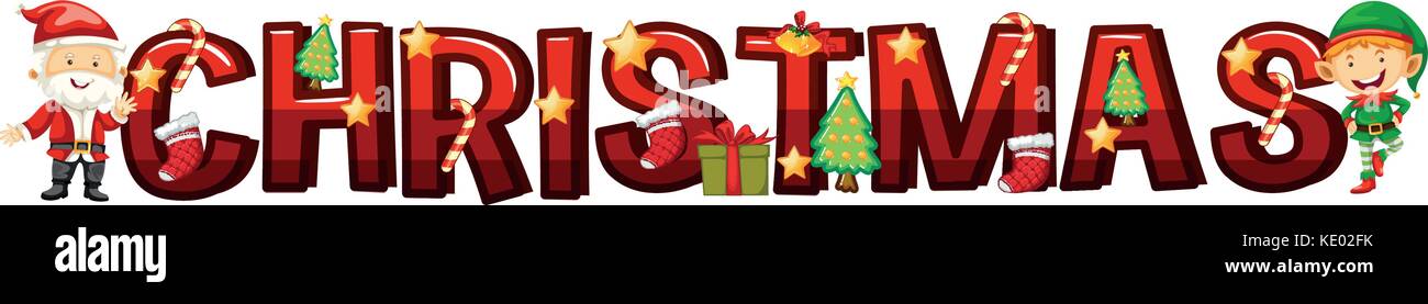 Font design for word christmas illustration Stock Vector Image & Art ...