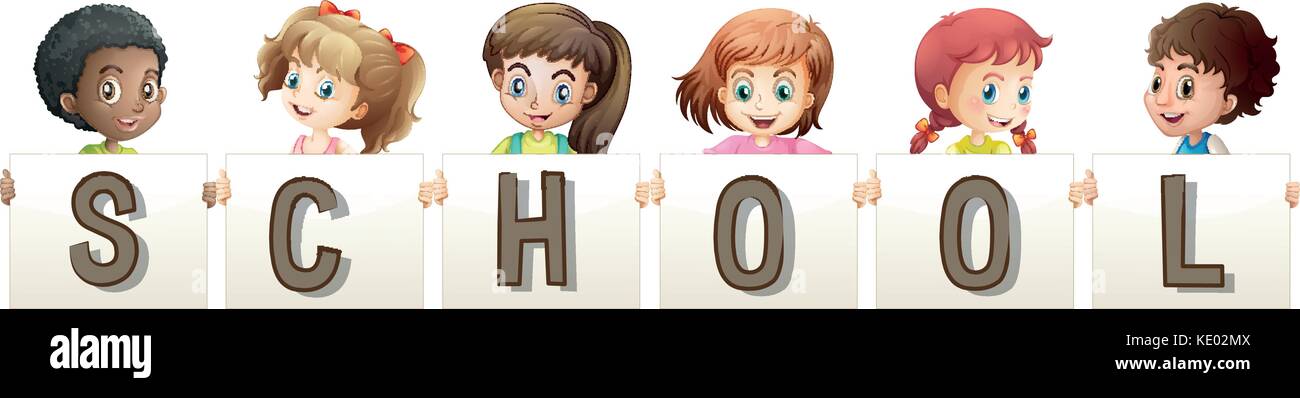 Font design for word school illustration Stock Vector Image & Art - Alamy