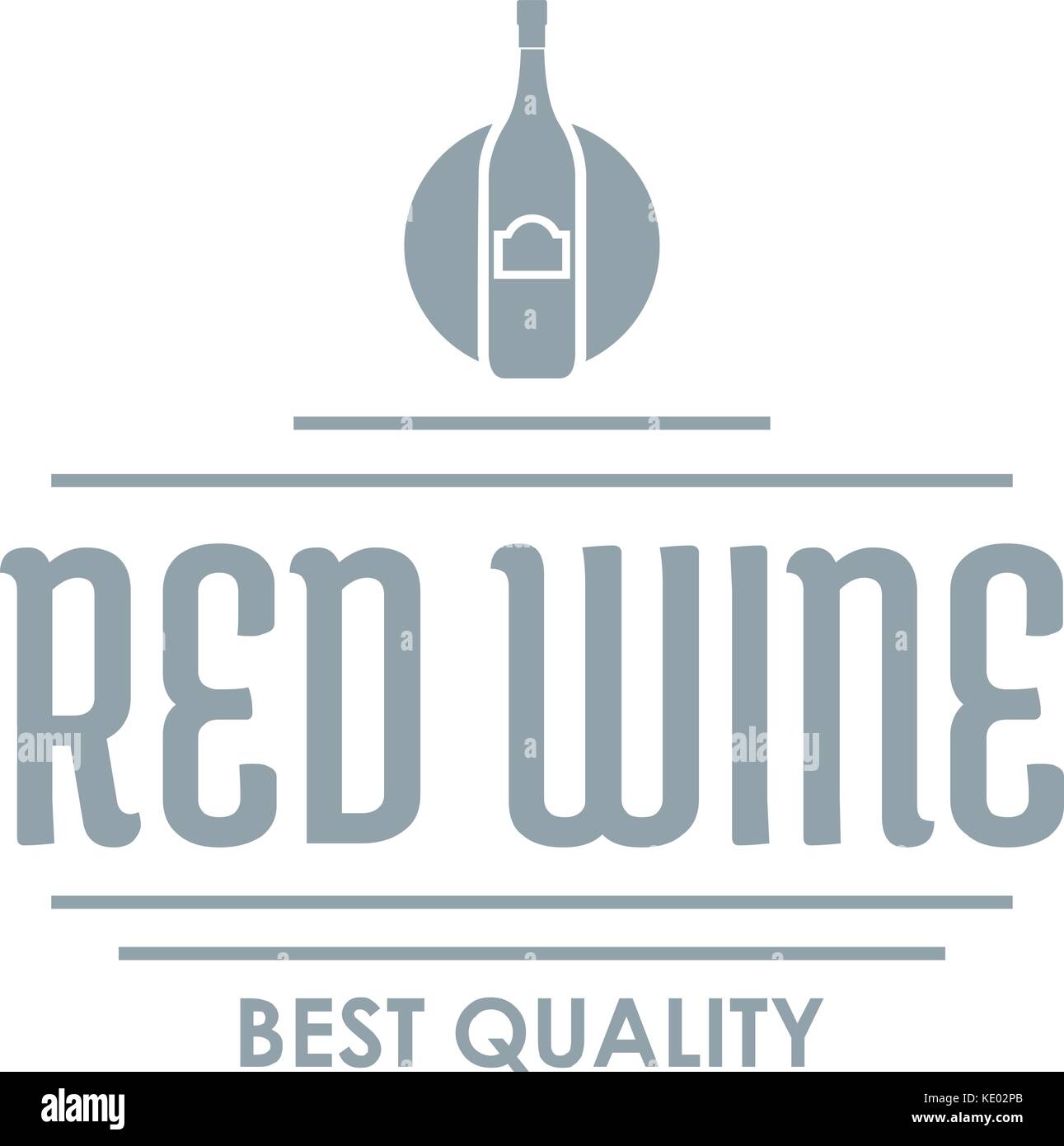 Red wine logo, simple gray style Stock Vector Image & Art - Alamy