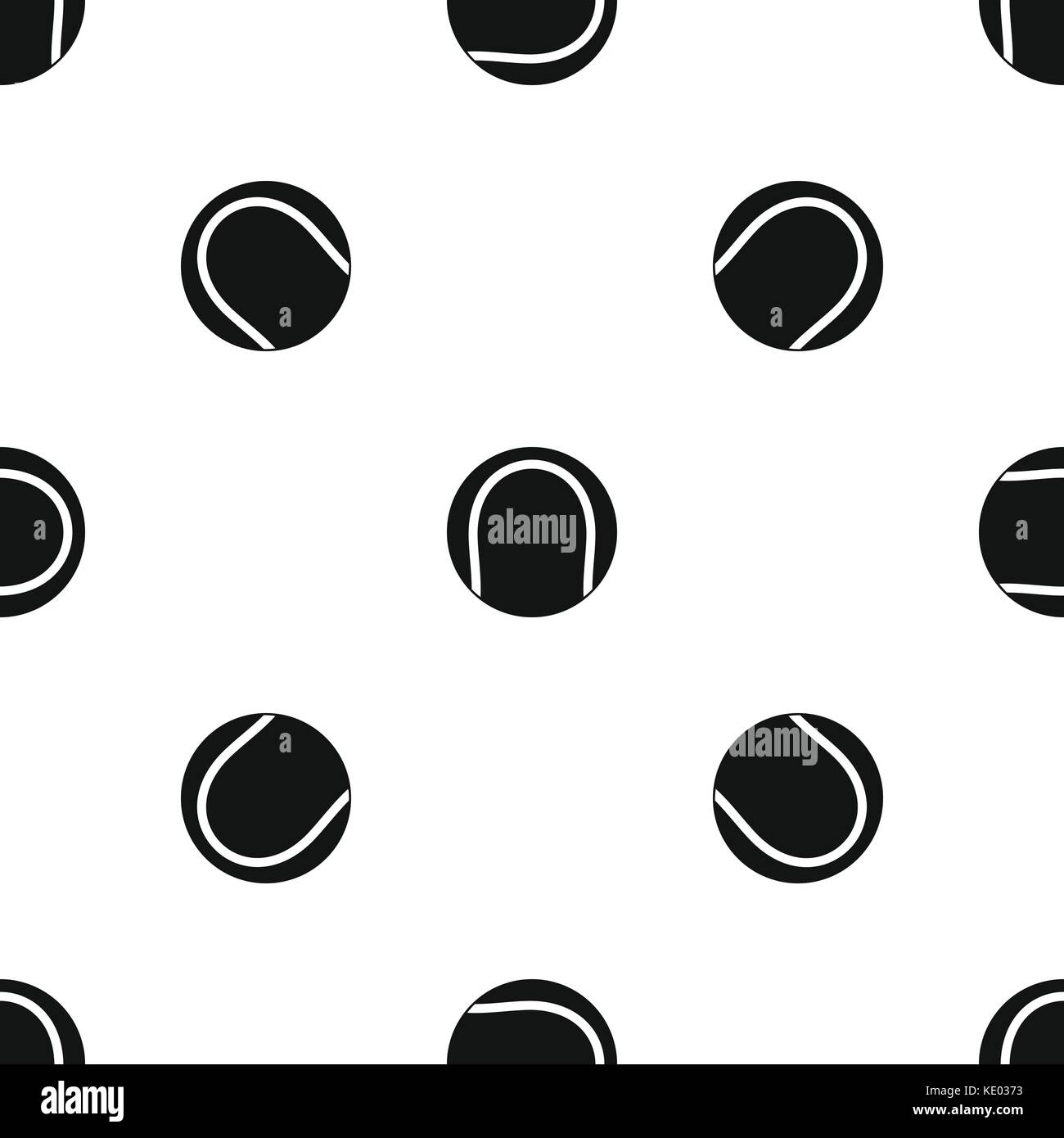 Black and white tennis ball pattern seamless black Stock Vector Image ...
