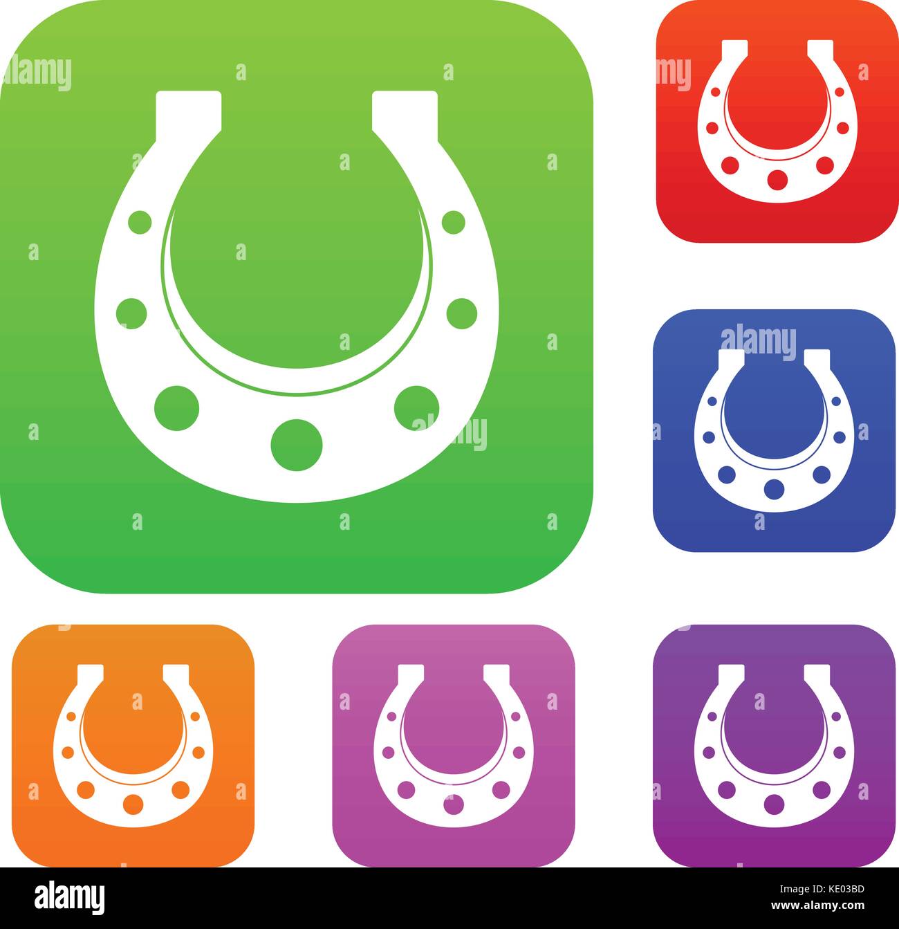 Horseshoe set color collection Stock Vector Image & Art - Alamy