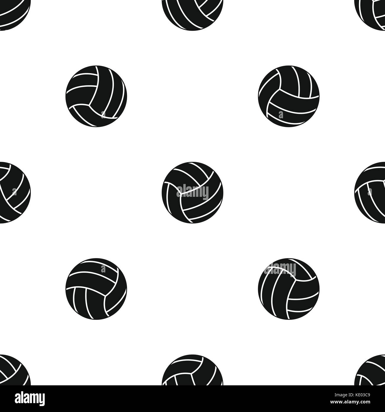 Black volleyball ball pattern seamless black Stock Vector Image & Art ...