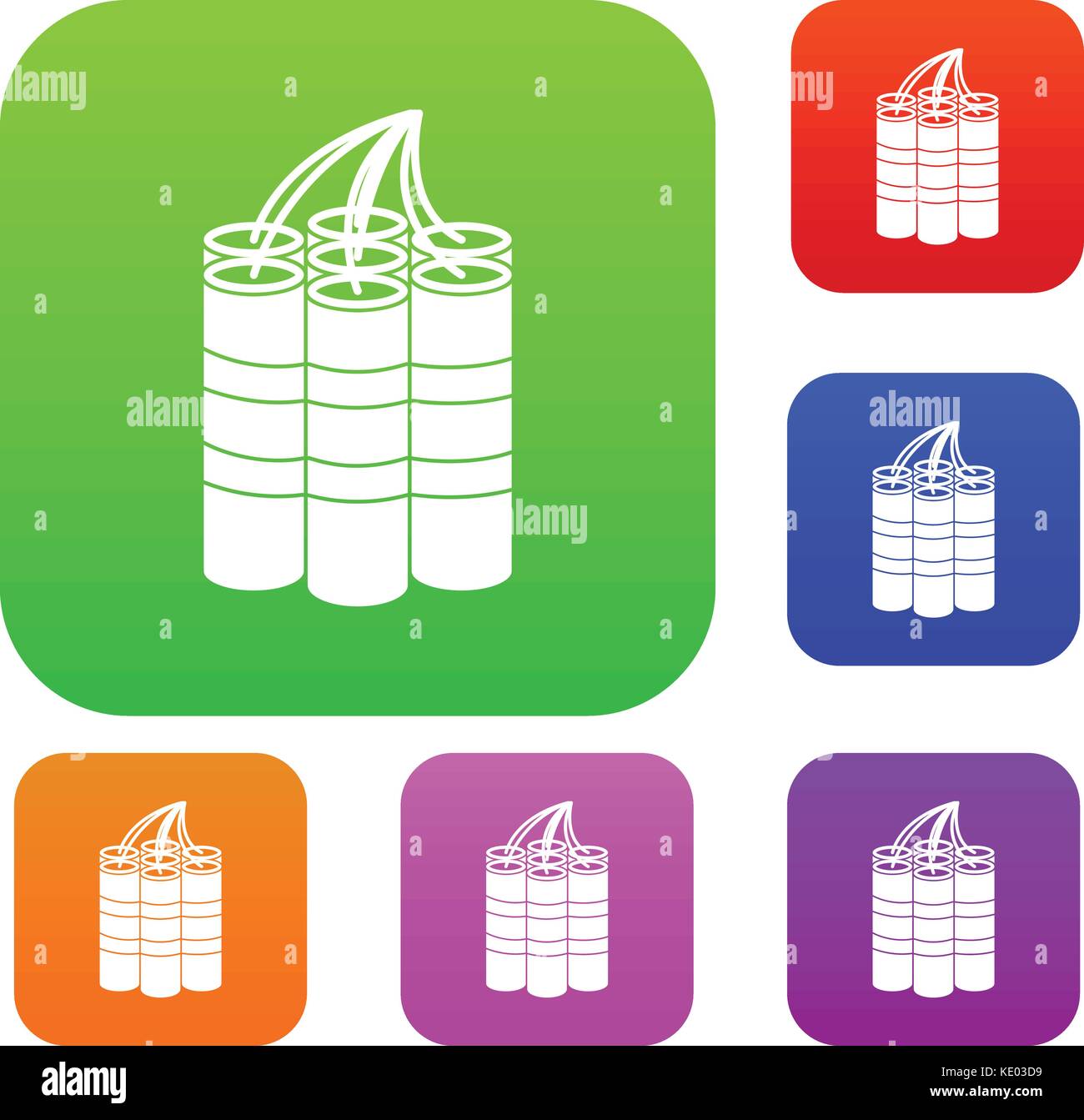 Dynamite sticks set color collection Stock Vector Image & Art - Alamy