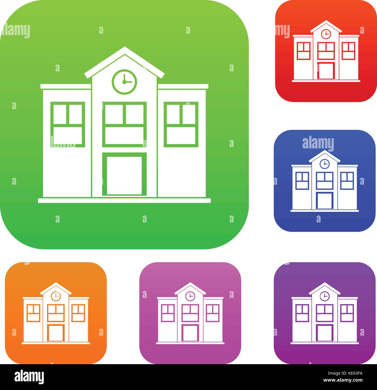 School set color collection Stock Vector Image & Art - Alamy