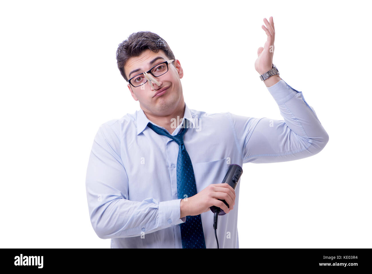 Peg on nose smell hi-res stock photography and images - Alamy