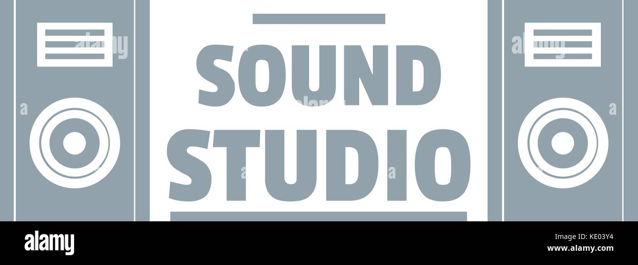Record sound studio logo, simple gray style Stock Vector Image & Art ...