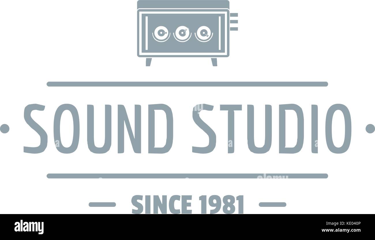 Speaker sound studio logo, simple gray style Stock Vector Image & Art ...
