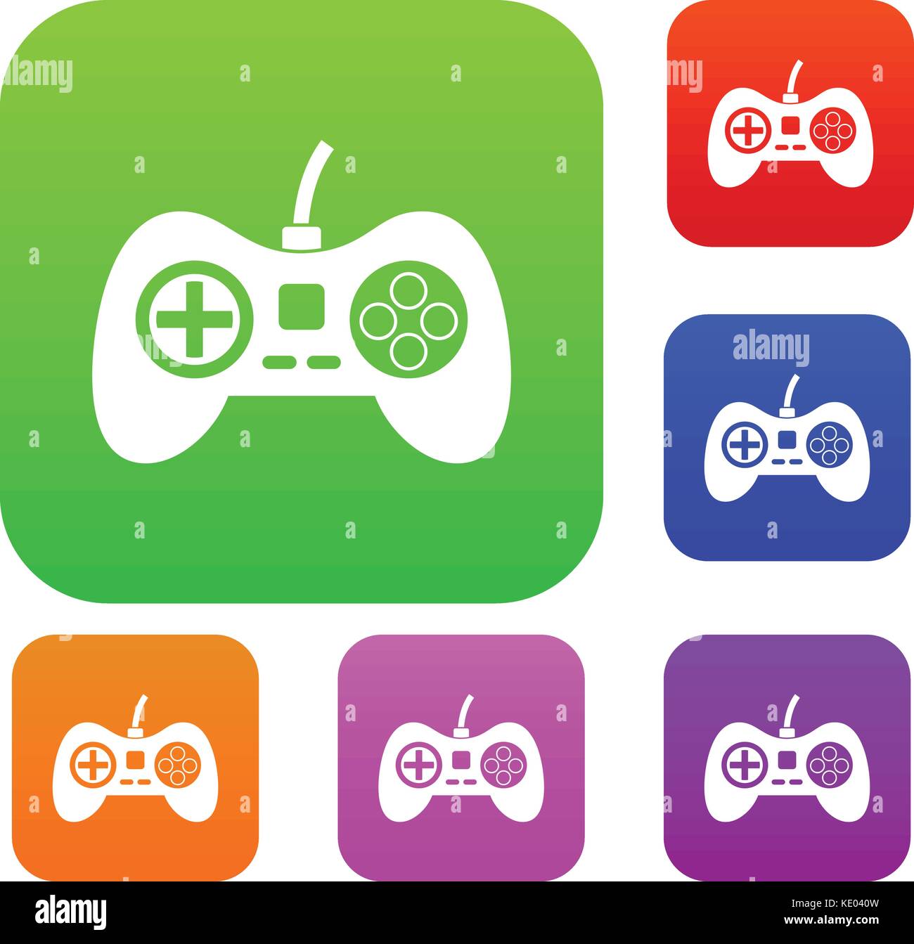 Video game console controller set color collection Stock Vector Image ...
