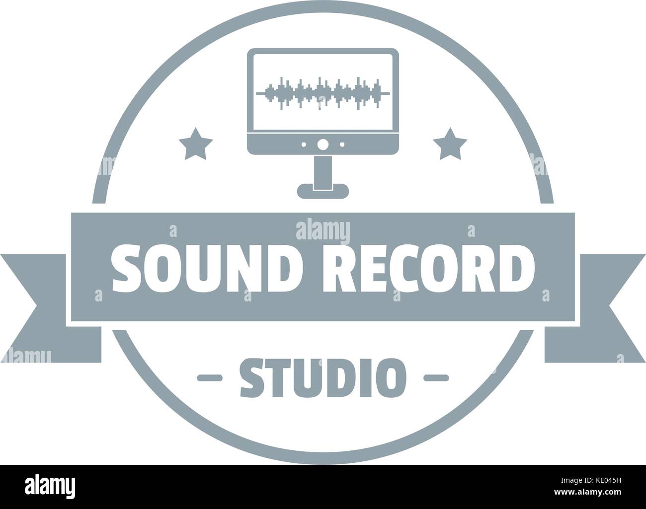 Modern sound studio logo, simple gray style Stock Vector Image & Art ...