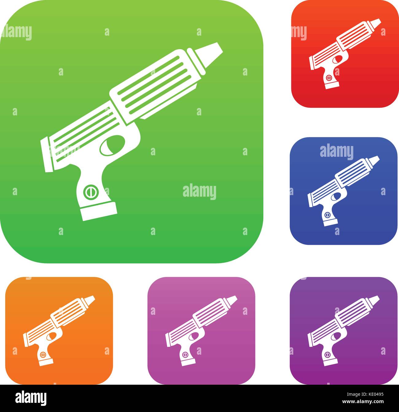 Plastic gun toy set color collection Stock Vector Image & Art - Alamy