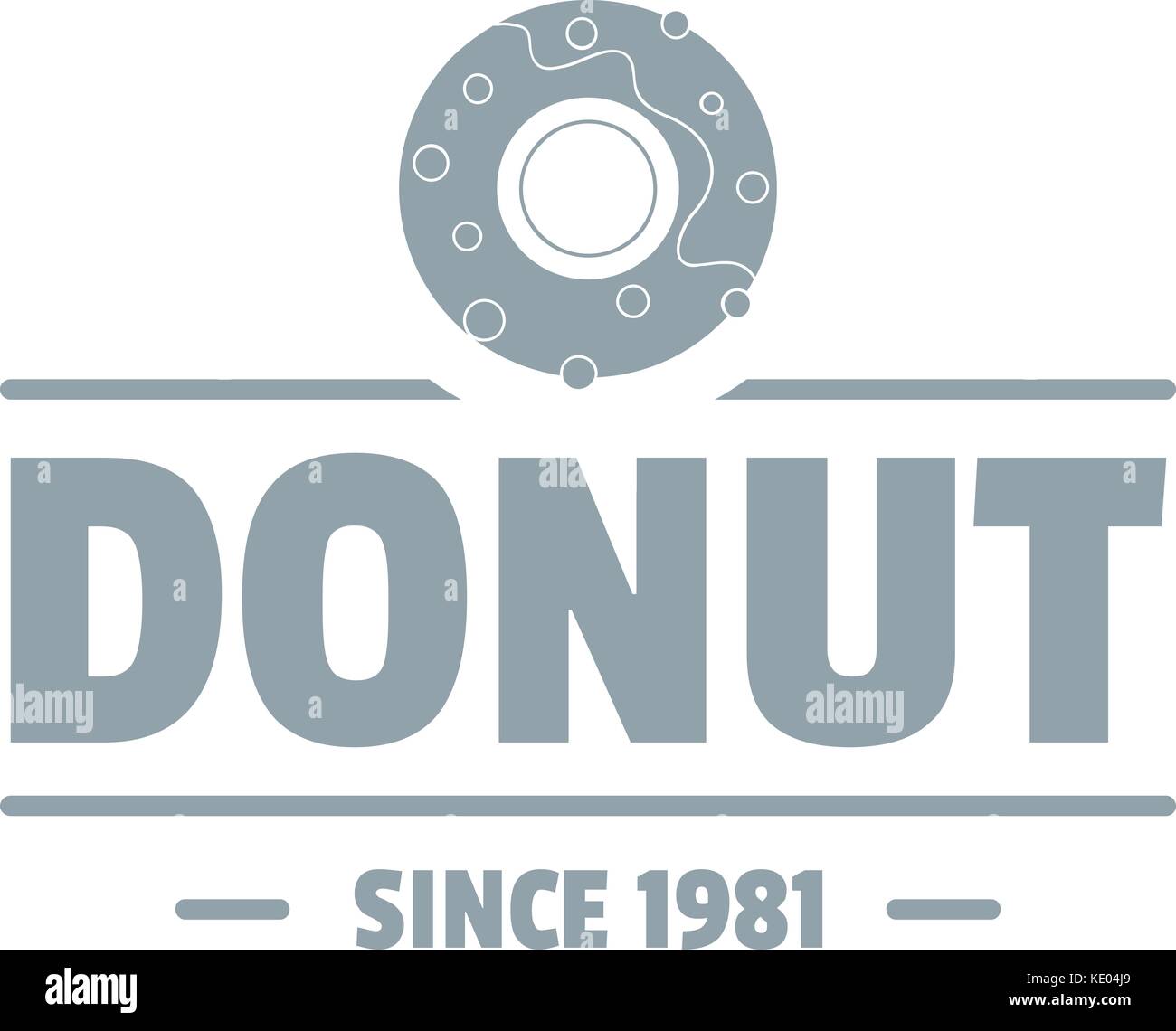 Donut logo, simple gray style Stock Vector Image & Art - Alamy