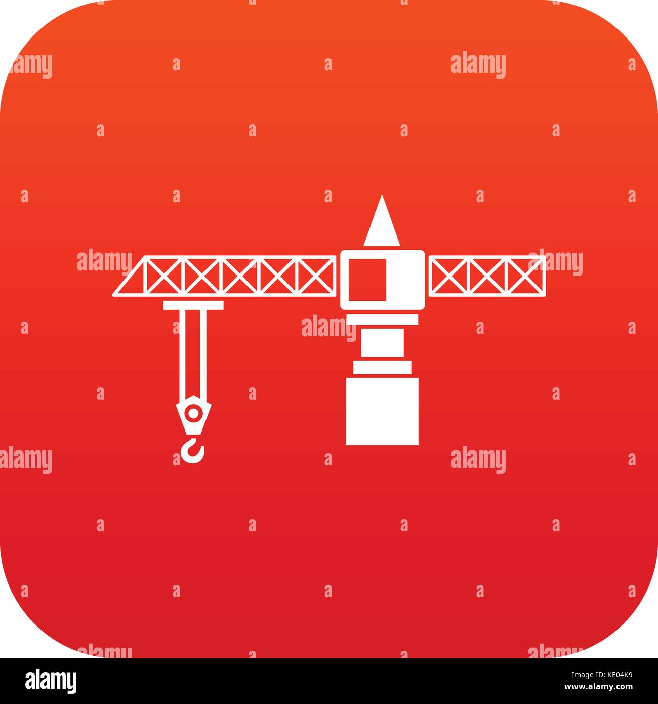 Large red crane Stock Vector Images - Alamy