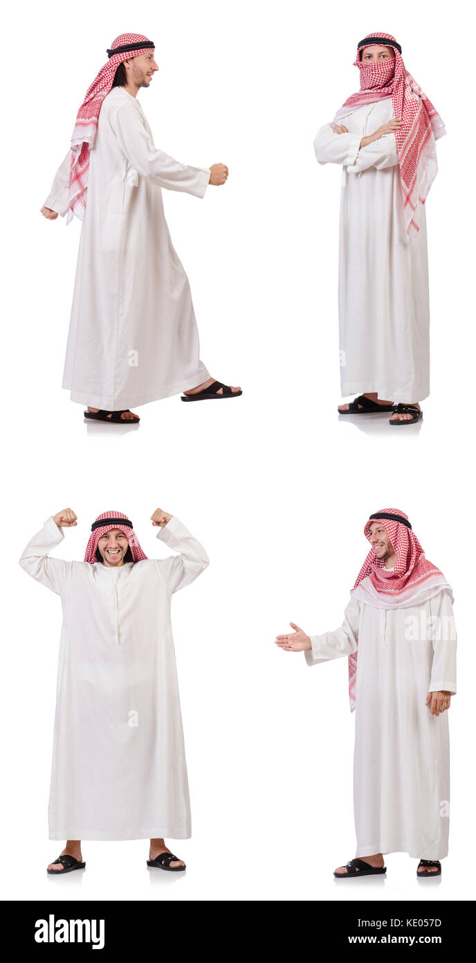 Arab man isolated on white background Stock Photo - Alamy