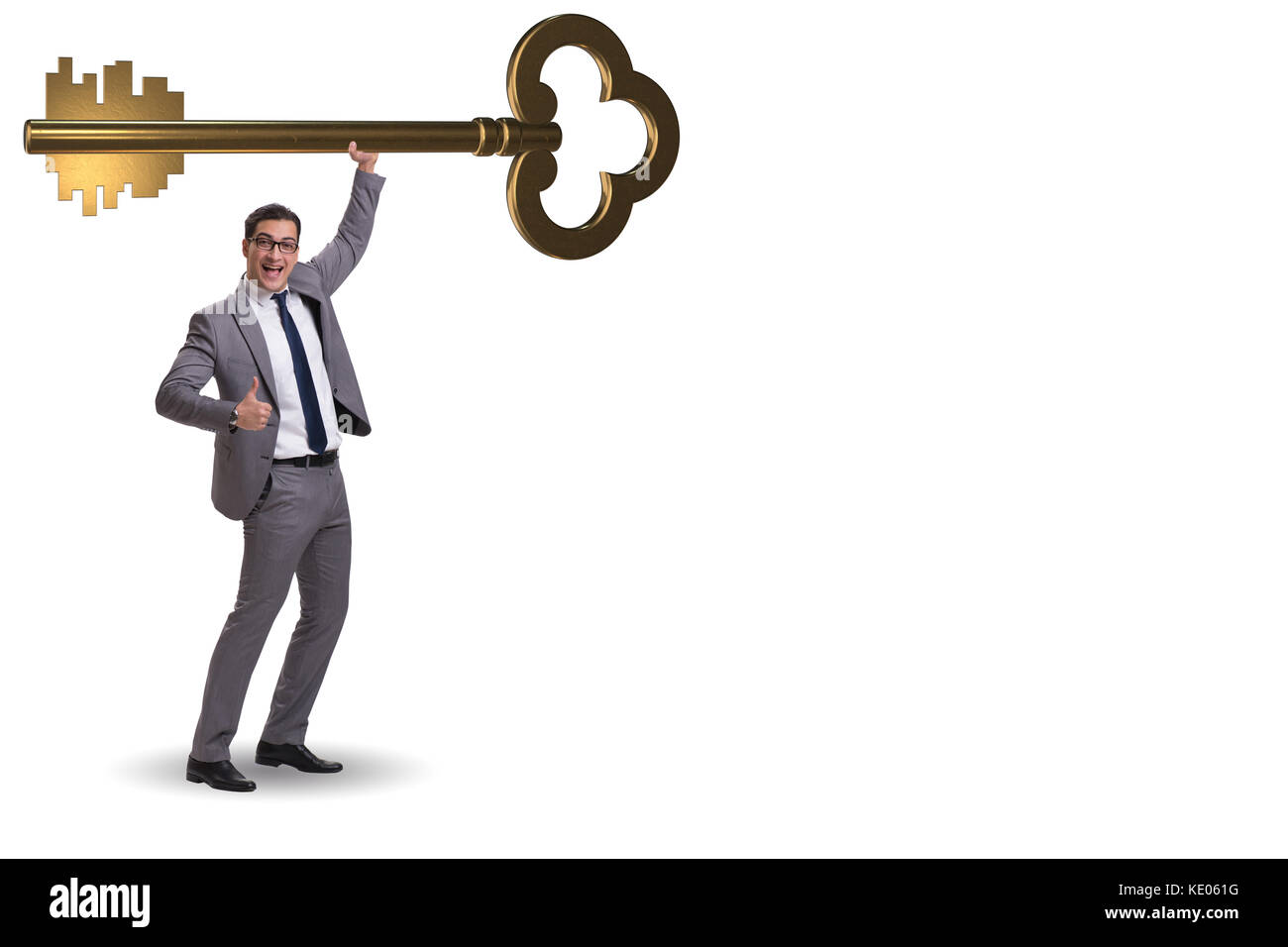 Concept with key to success illustration Stock Photo - Alamy