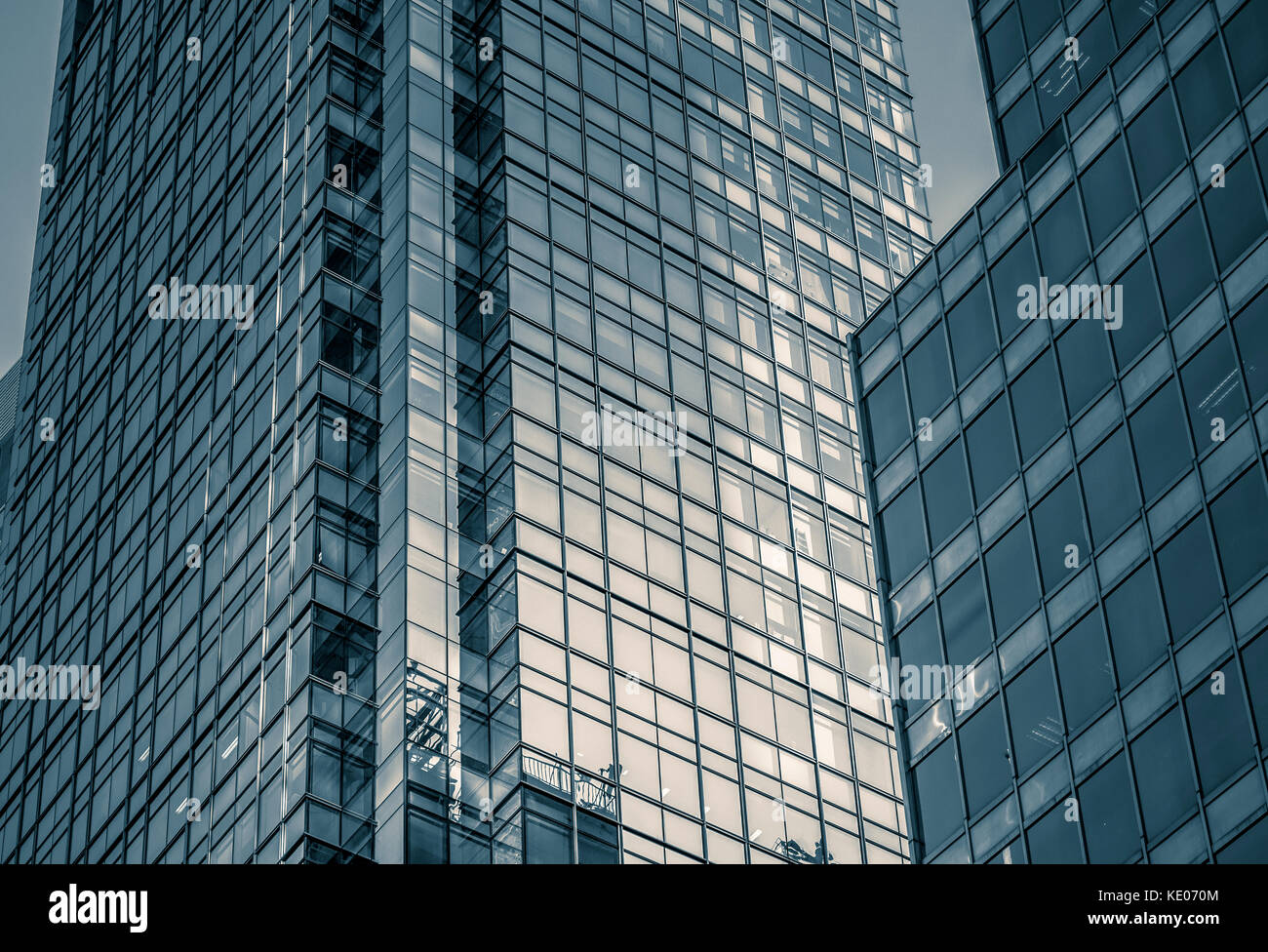commercial building in Hong Kong with blue color Stock Photo - Alamy
