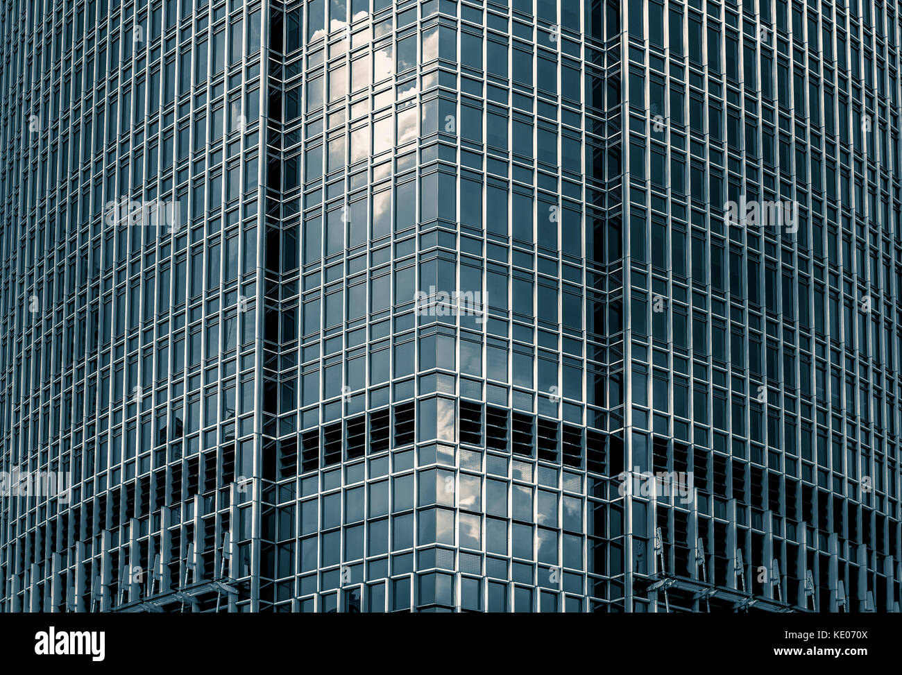 commercial building in Hong Kong with blue color Stock Photo - Alamy