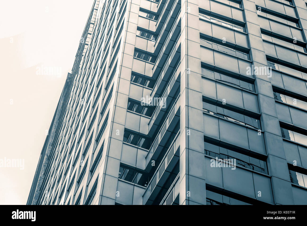 commercial building in Hong Kong with blue color Stock Photo - Alamy