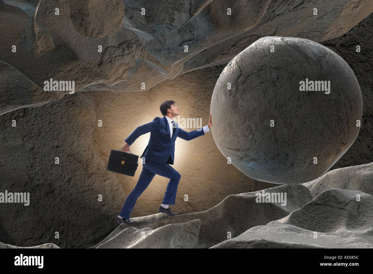 Pushing Rock Uphill Stock Photos & Pushing Rock Uphill Stock Images - Alamy