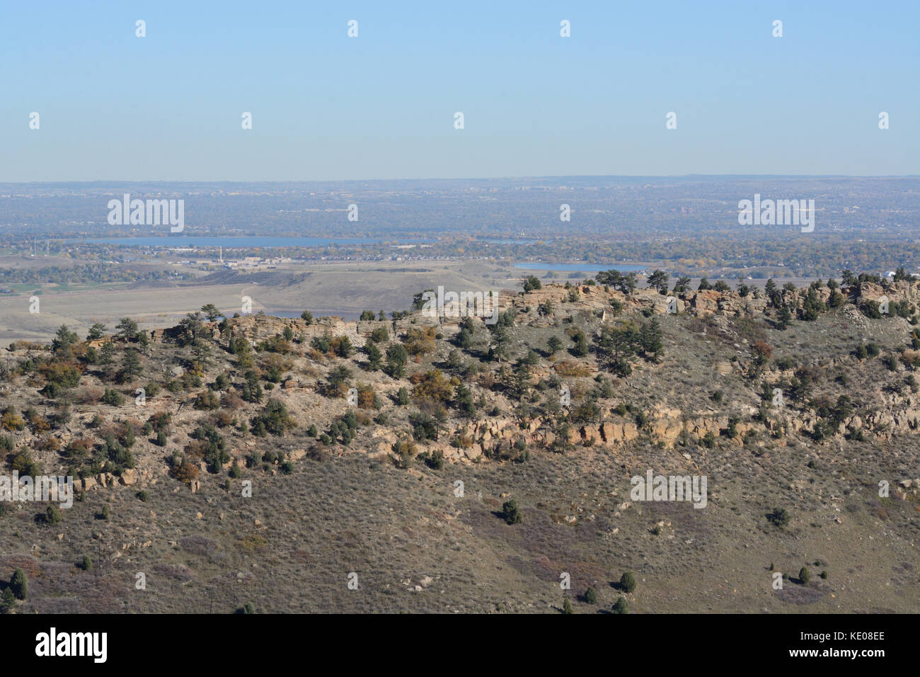 View of Dinosaur Ridge a place where prehistoric fossils of dinosaurs ...