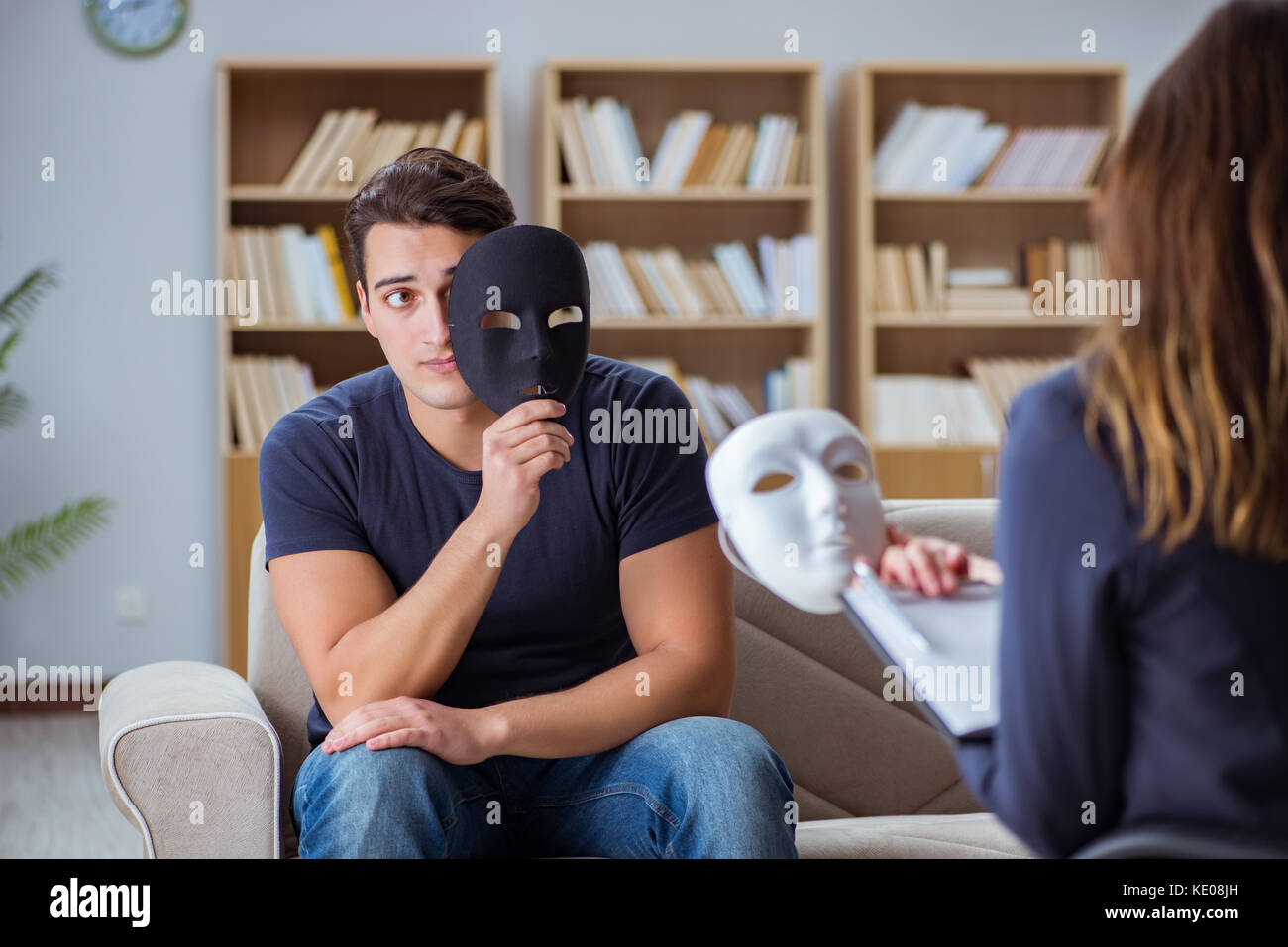 Man attending psychology therapy hi-res stock photography and images ...