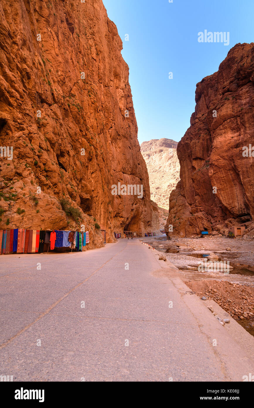 Todgha Gorge is canyon in Atlas Mountains, near Tinghir in Morocco ...