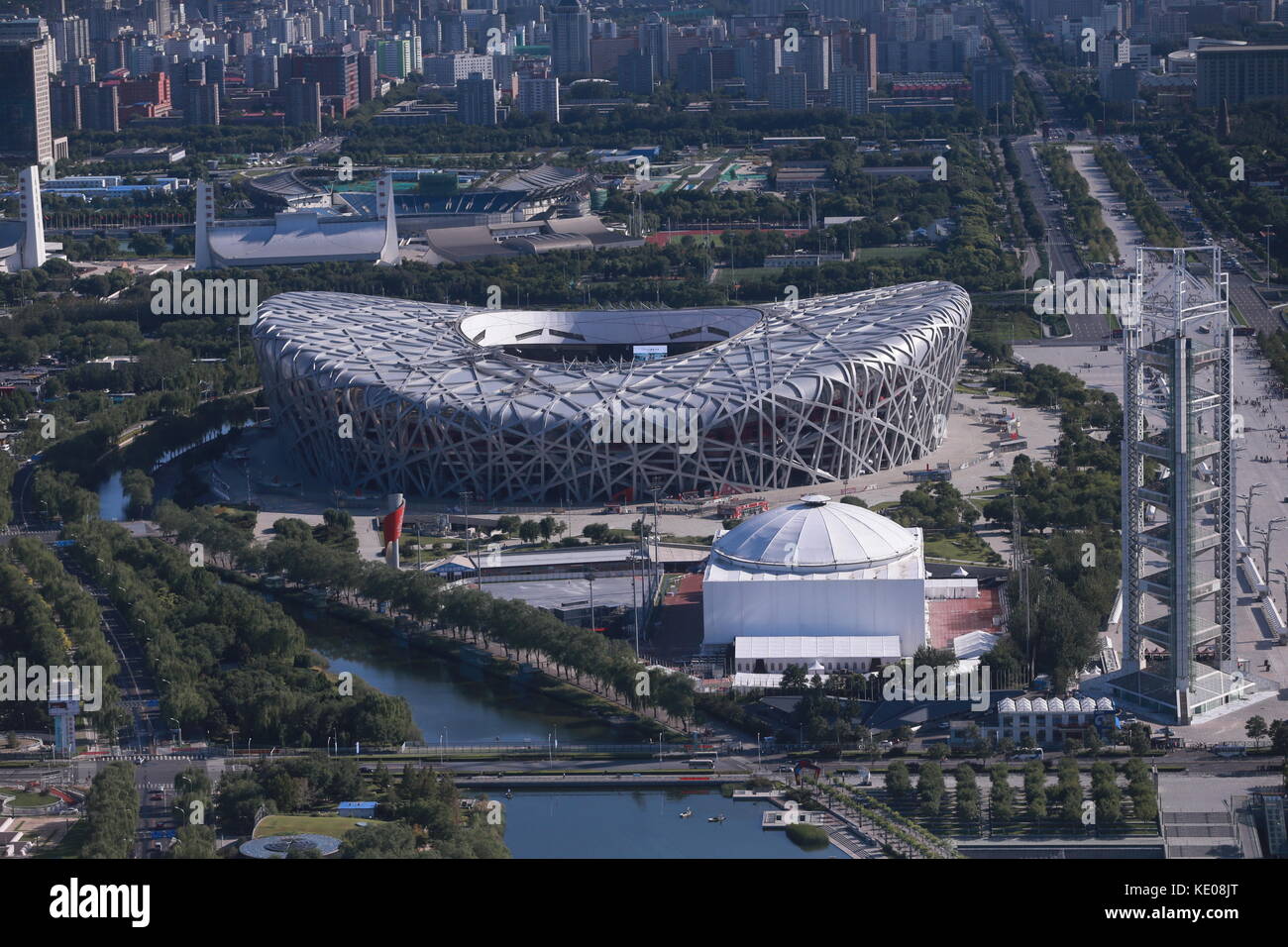 Beijing, China. 16th Oct, 2017. A bird's-eye view of Beijing. Beijing ...