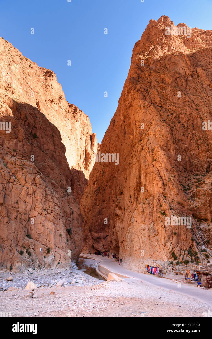 Todgha Gorge is canyon in Atlas Mountains, near Tinghir in Morocco ...