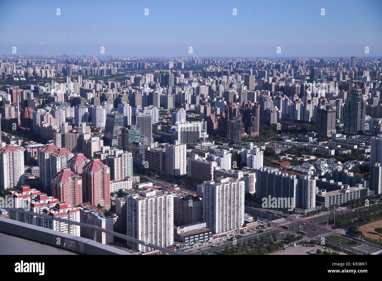 Beijing, China. 16th Oct, 2017. A bird's-eye view of Beijing. Beijing ...
