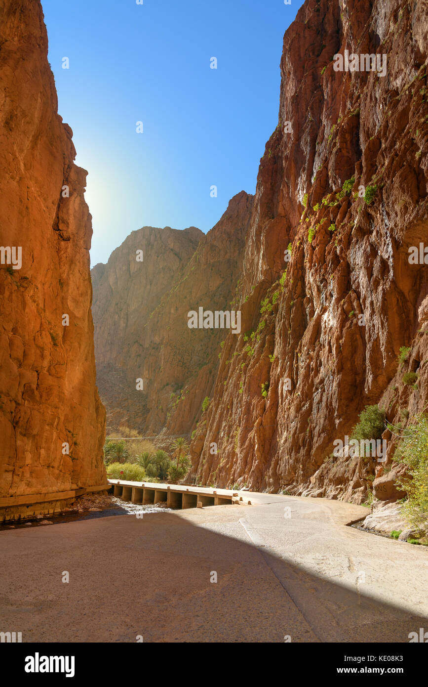 Todgha Gorge is canyon in Atlas Mountains, near Tinghir in Morocco ...