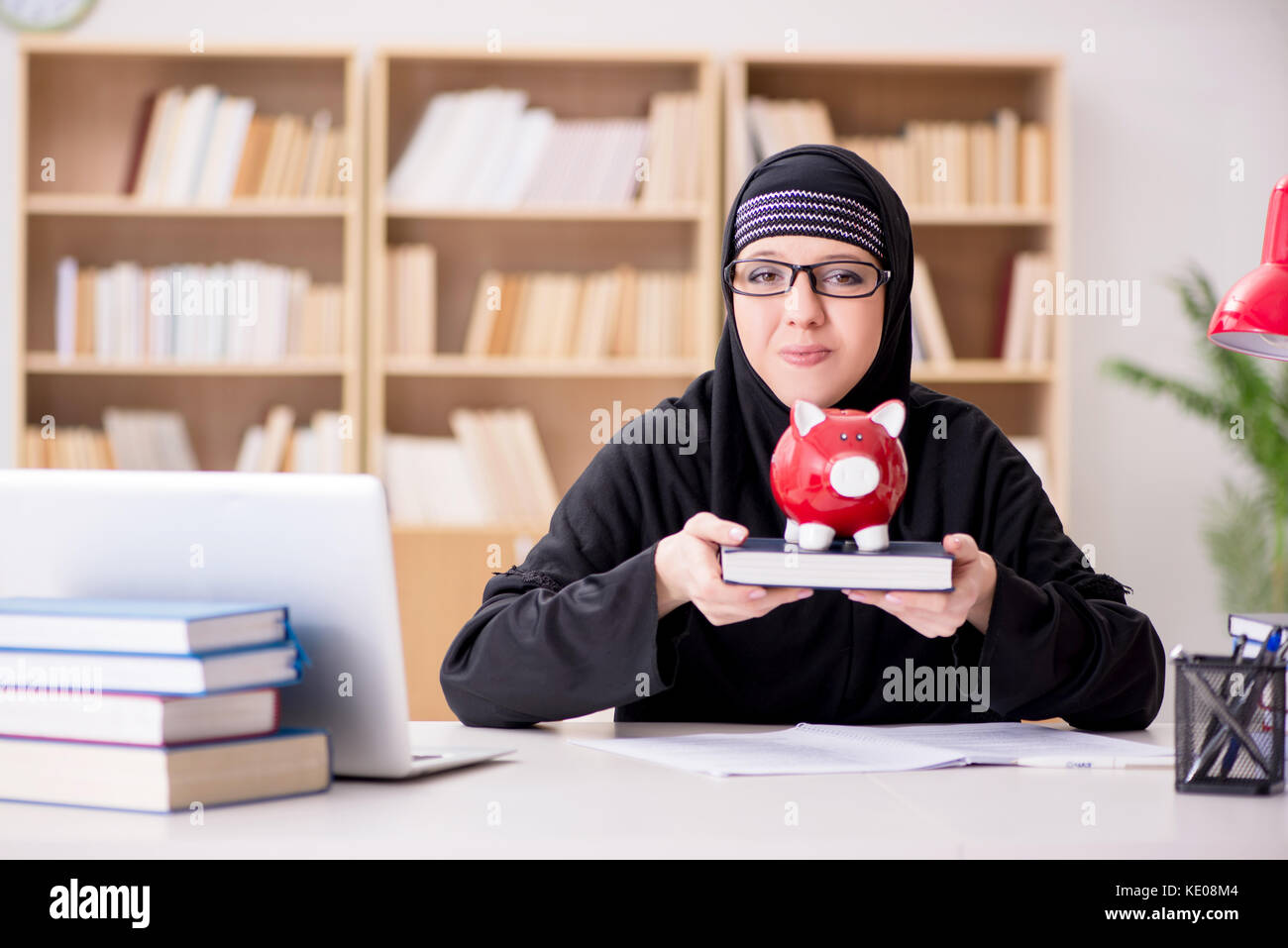 Muslim girl in hijab studying preparing for exams Stock Photo - Alamy