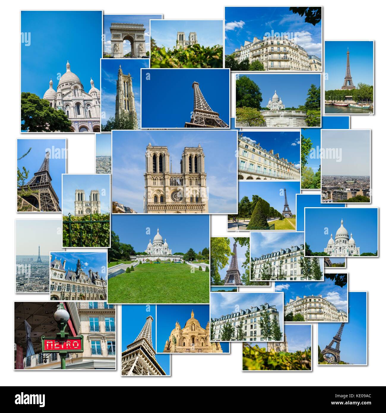 Collage of paris photos collection Stock Photo - Alamy
