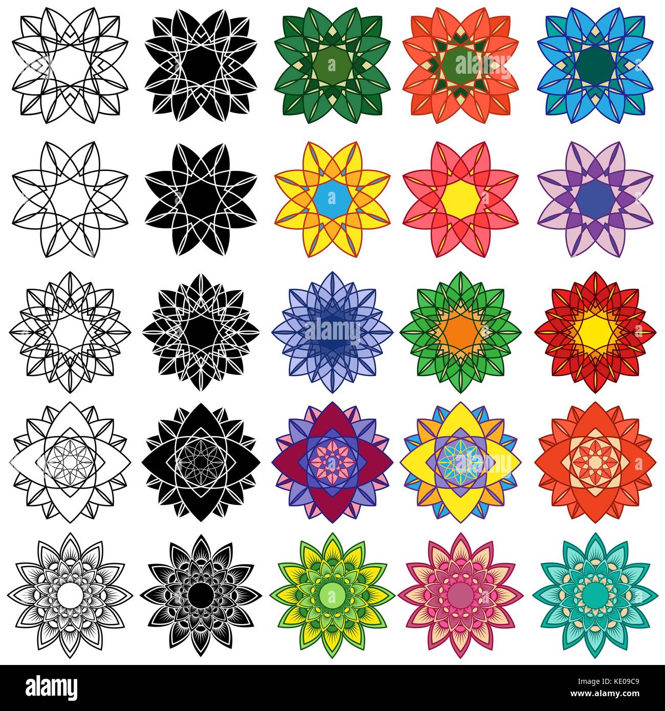 Illustration colorful black outline Stock Vector Images - Alamy