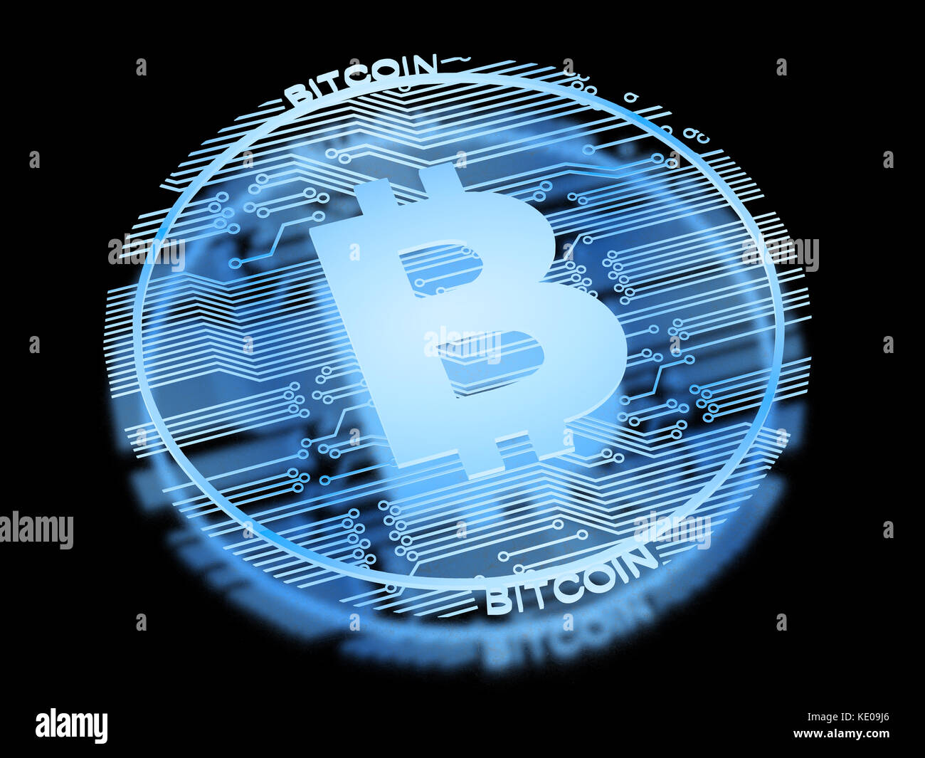 3d rendering x-ray bitcoin isolated on black Stock Photo - Alamy