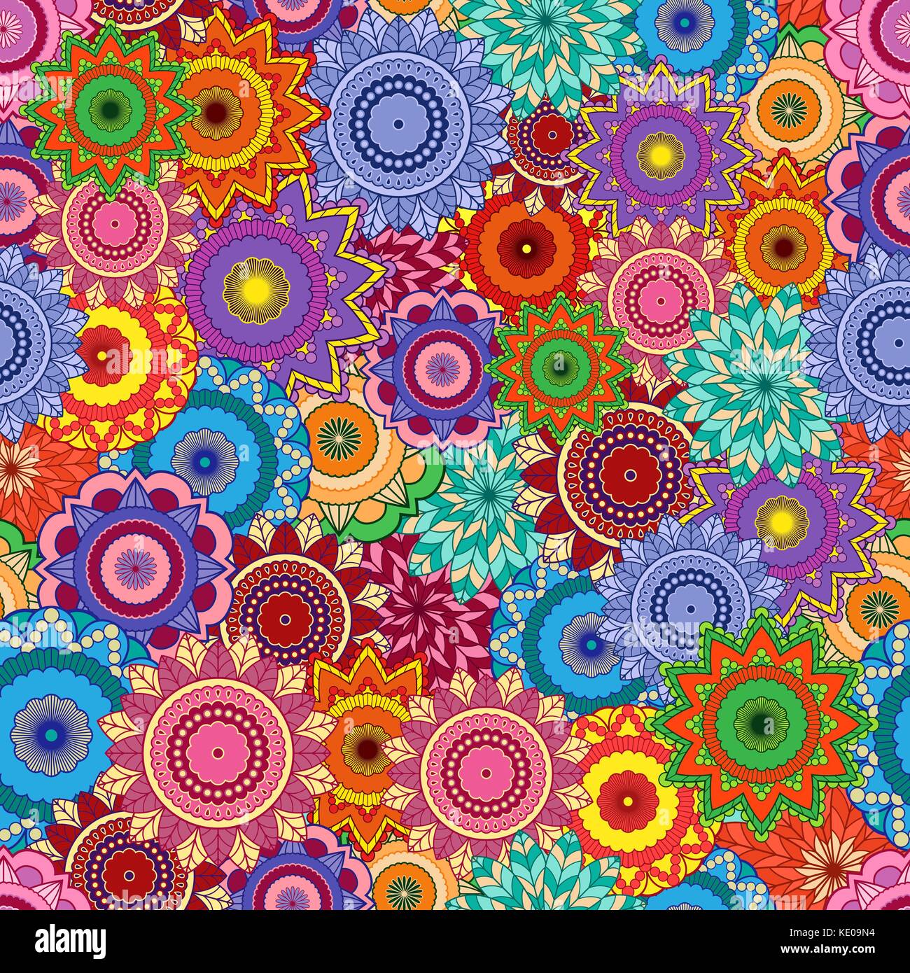 Symmetrical stylized flower pattern hi-res stock photography and images ...
