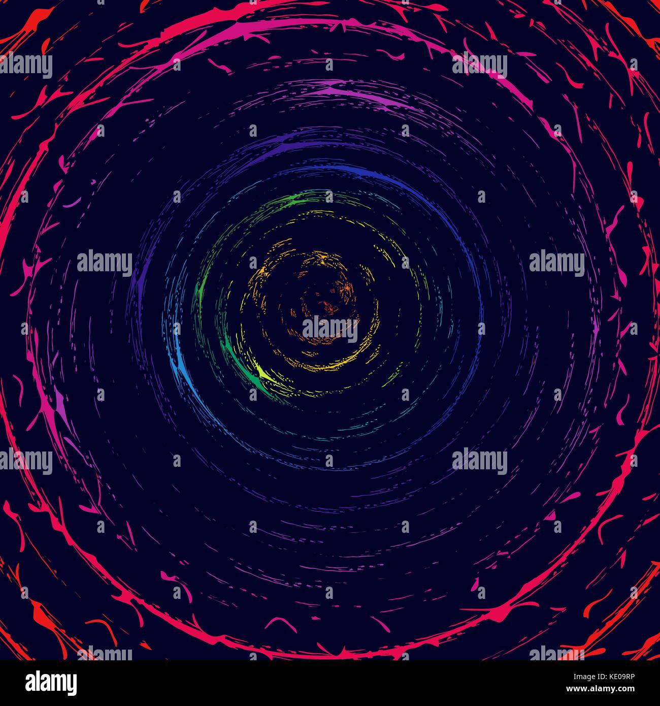 Colorful whirl vector pattern with rounded shapeless smears on the dark ...