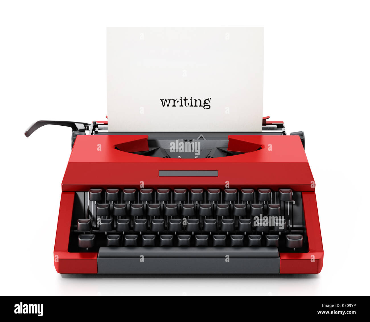 Vintage Typewriter With Paper Illustration