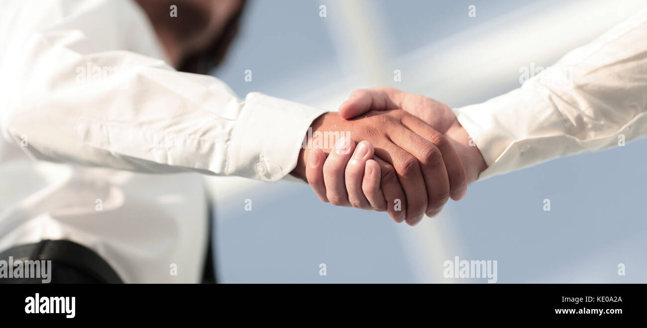 Close-up photo of handshake of two successful businessmen Stock Photo ...
