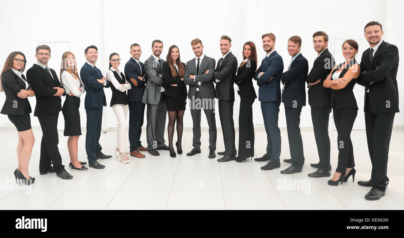large business team isolated on white background Stock Photo - Alamy
