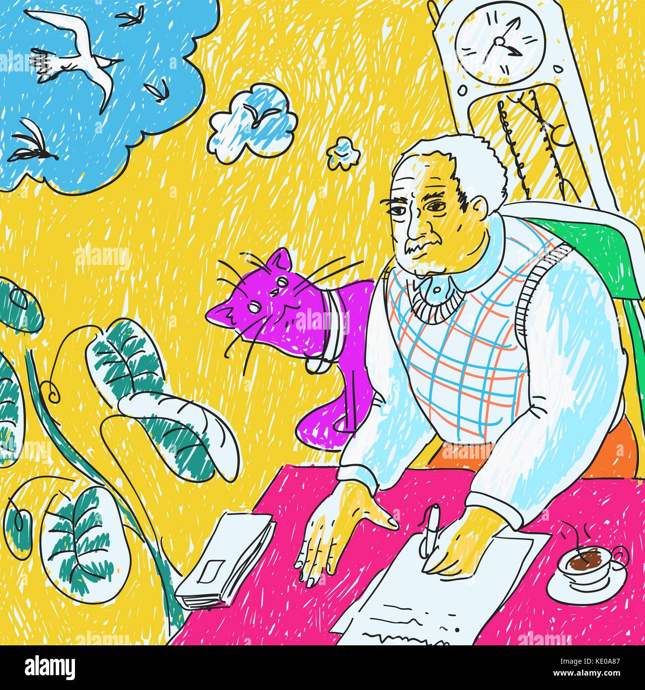 A writing room Stock Vector Images - Alamy