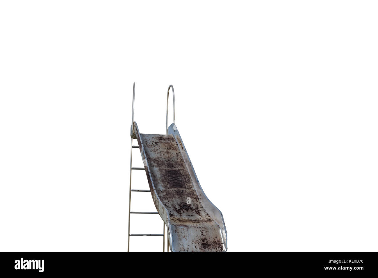 3d illustration of a rusty playground slide isolated on white ...