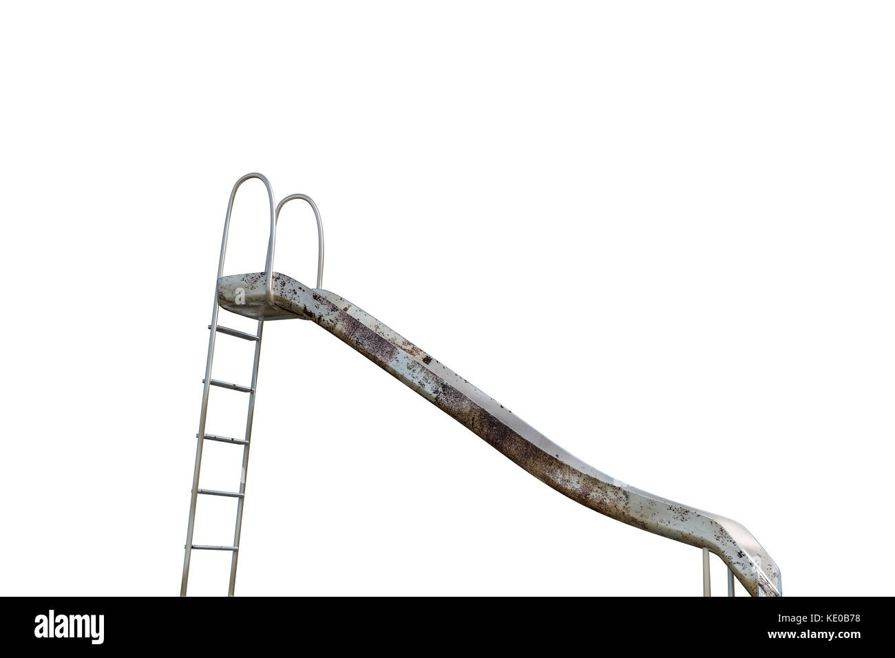 3d illustration of a rust playground slide isolated on white background ...