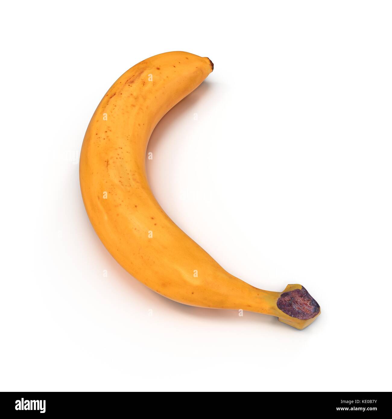 One banana on white. 3D illustration Stock Photo - Alamy