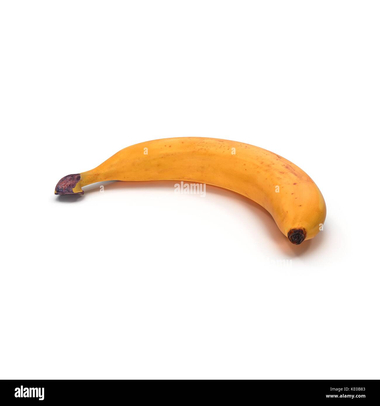 One banana on white. 3D illustration Stock Photo - Alamy