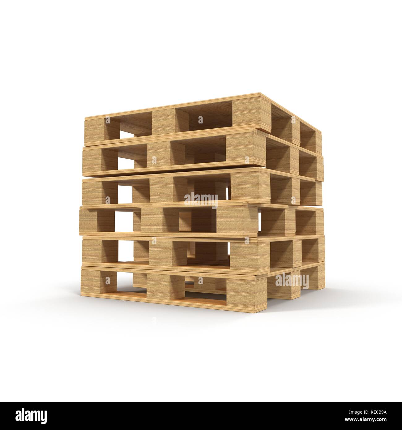 Stacked wooden pallets Cut Out Stock Images & Pictures - Alamy